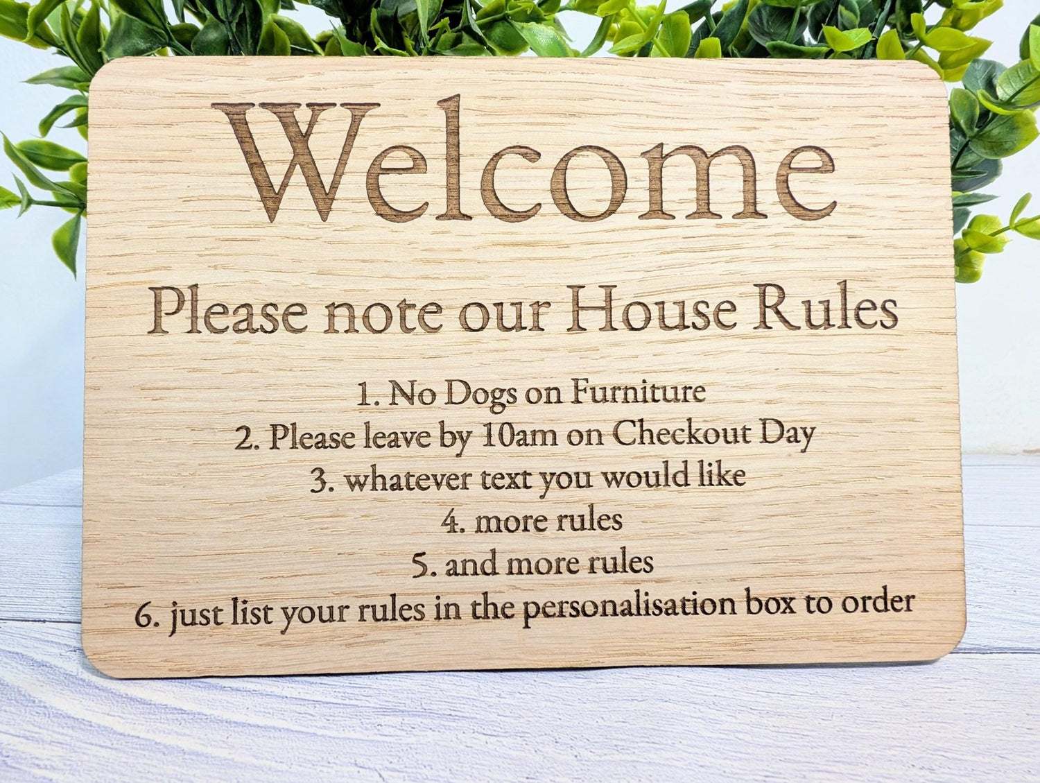 Wooden Signs for Airbnb and Holiday Lets | Oak Engraved | Cherry Grove ...