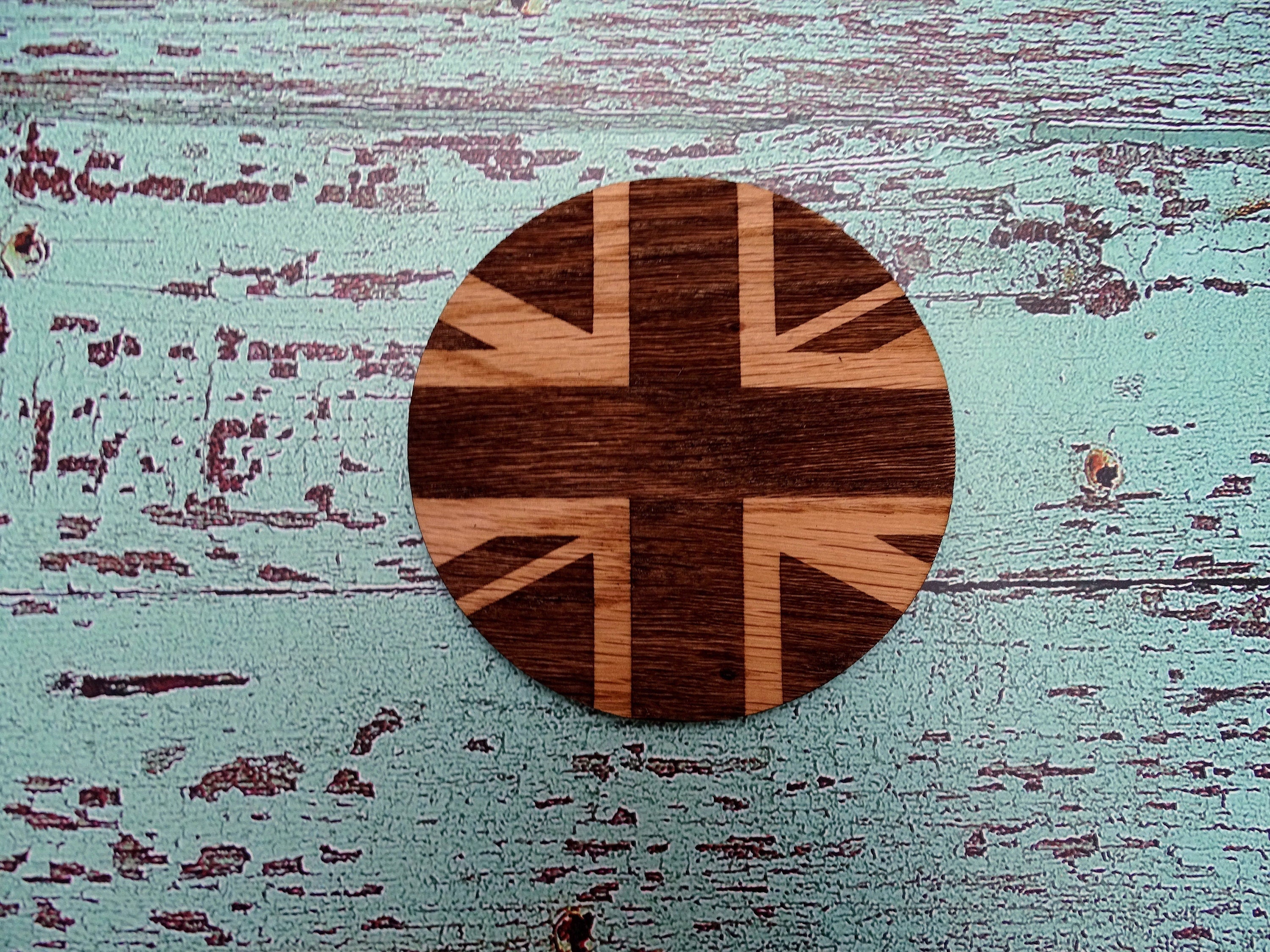 Union Jack Coasters - Oak Veneered MDF Wood - Durable Gift ...