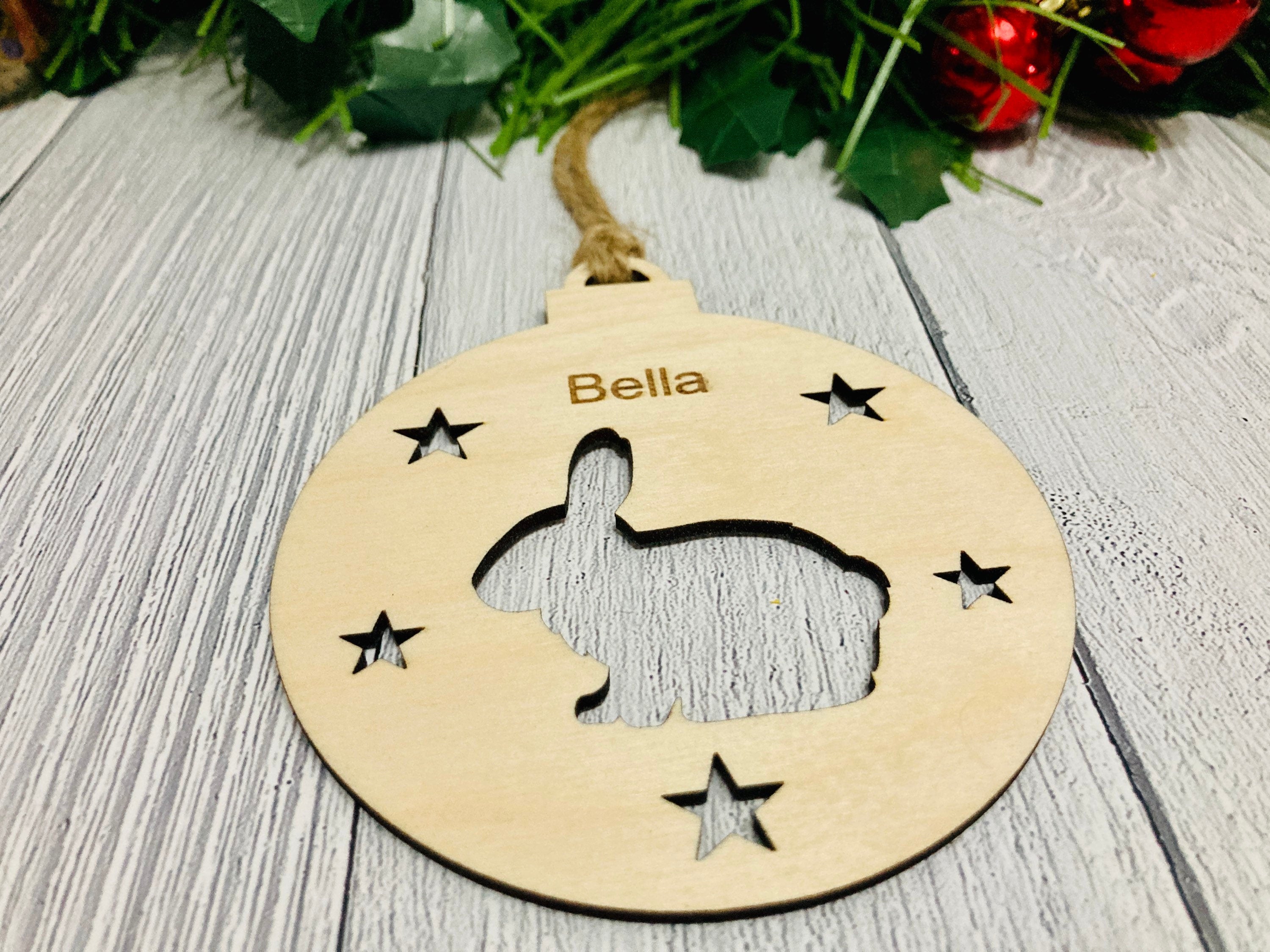 Personalised Rabbit Bauble | Christmas Decoration – CherryGroveCraft