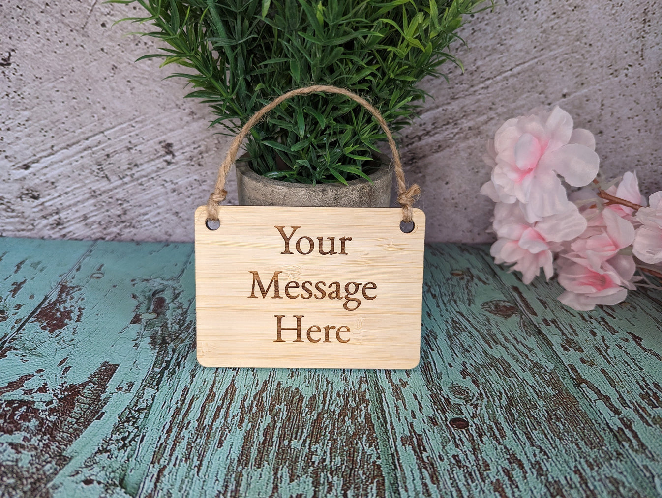 Personalised Eco-Friendly Bamboo Sign for Home or Business ...