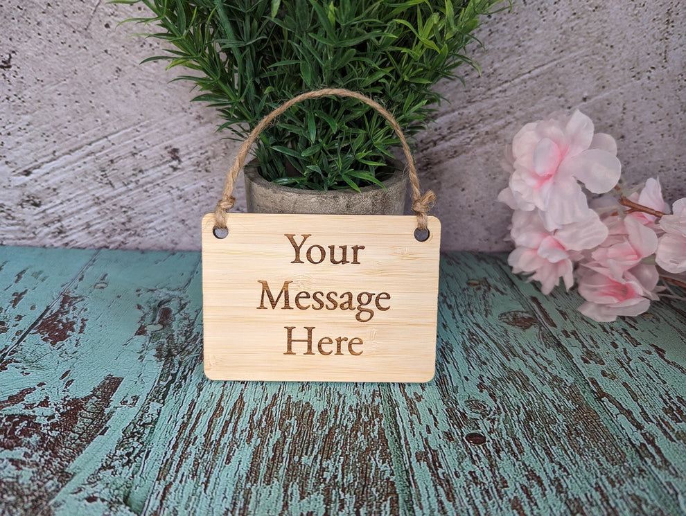 Personalised Bamboo Sign | Bamboo Indoor Signage | Sustainable Outdoor ...