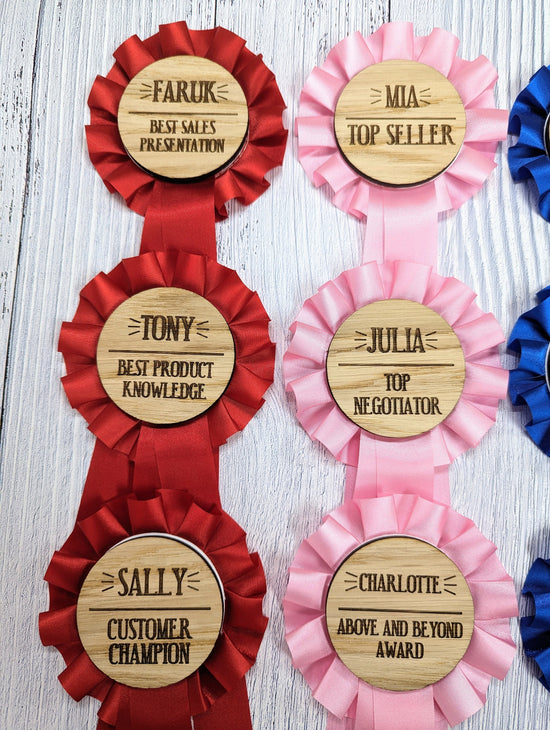 Elegant Wooden Sales Awards Rosette - Recognize Success – CherryGroveCraft