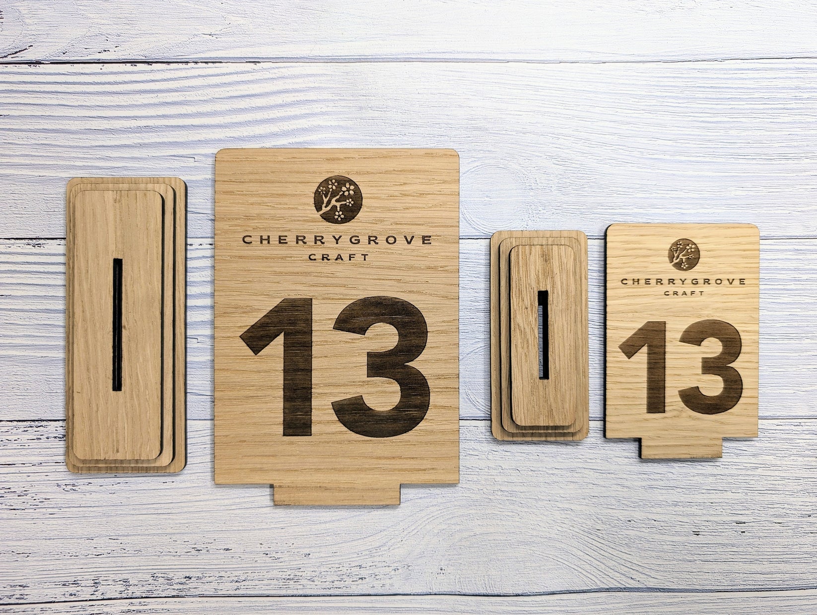 Custom Wooden Table Numbers, Company Logo Corporate Events - 2 Sizes ...