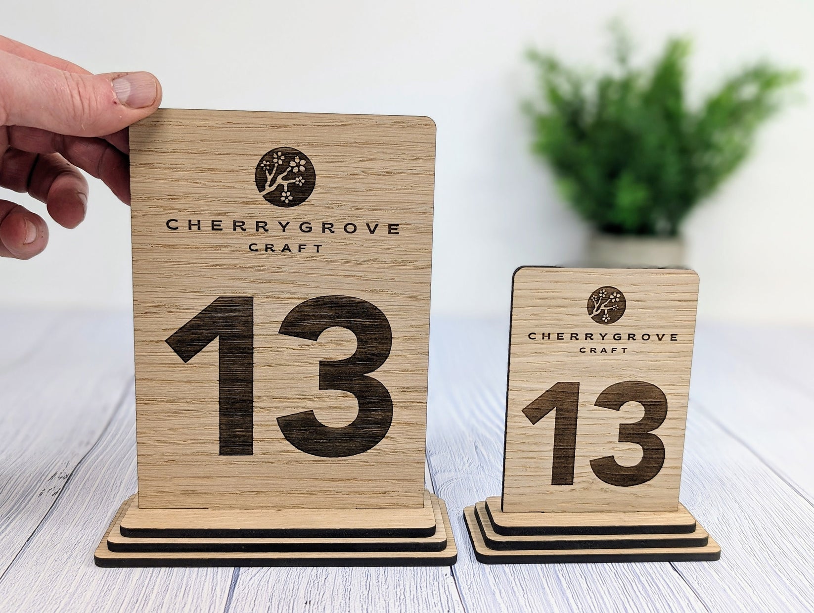 Custom Wooden Table Numbers, Company Logo Corporate Events - 2 Sizes ...