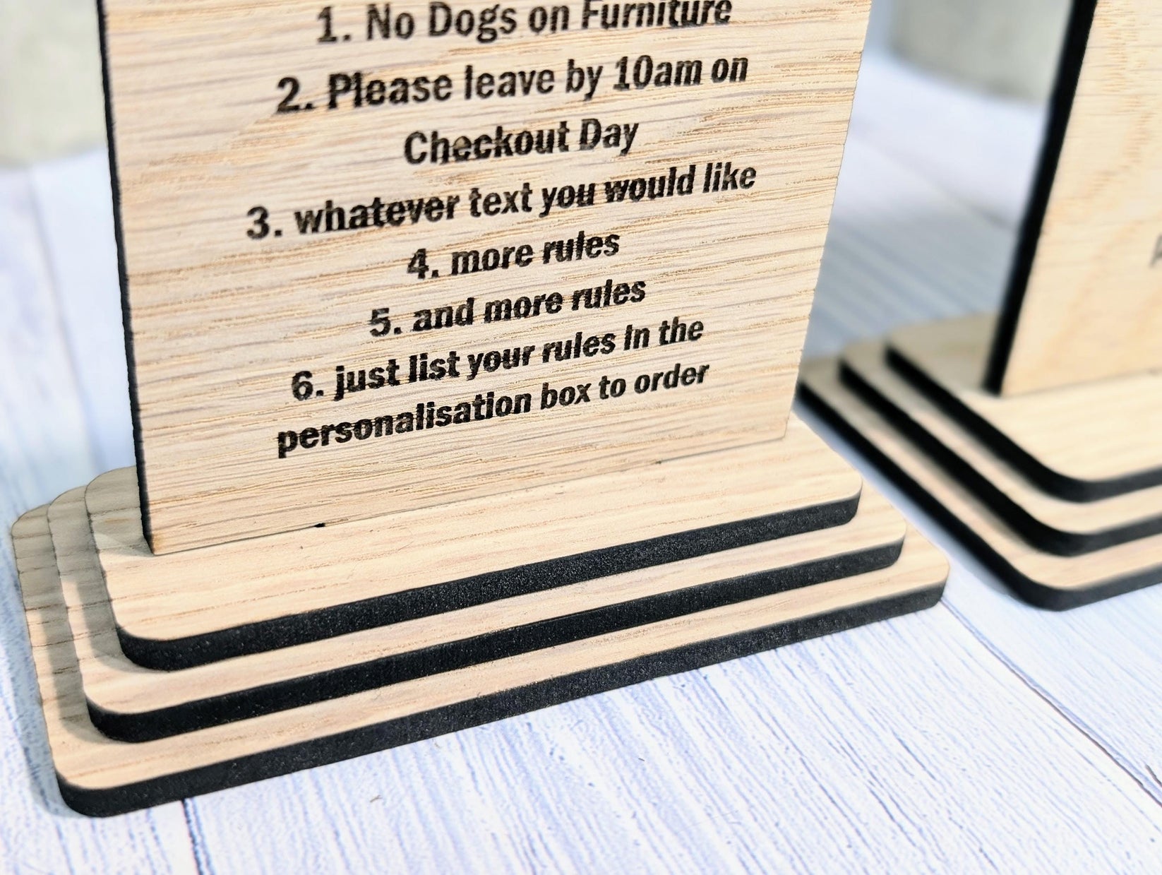Personalised House Rules Wooden Sign - Ideal for Home and Holiday ...