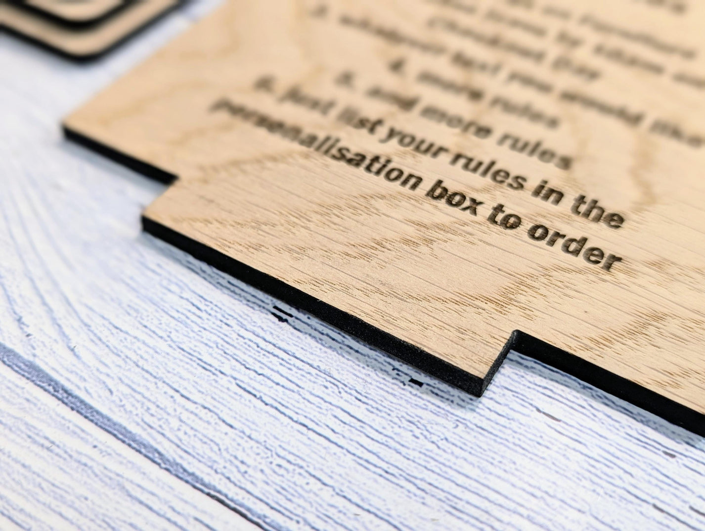 Personalised House Rules Wooden Sign - Ideal for Home and Holiday ...