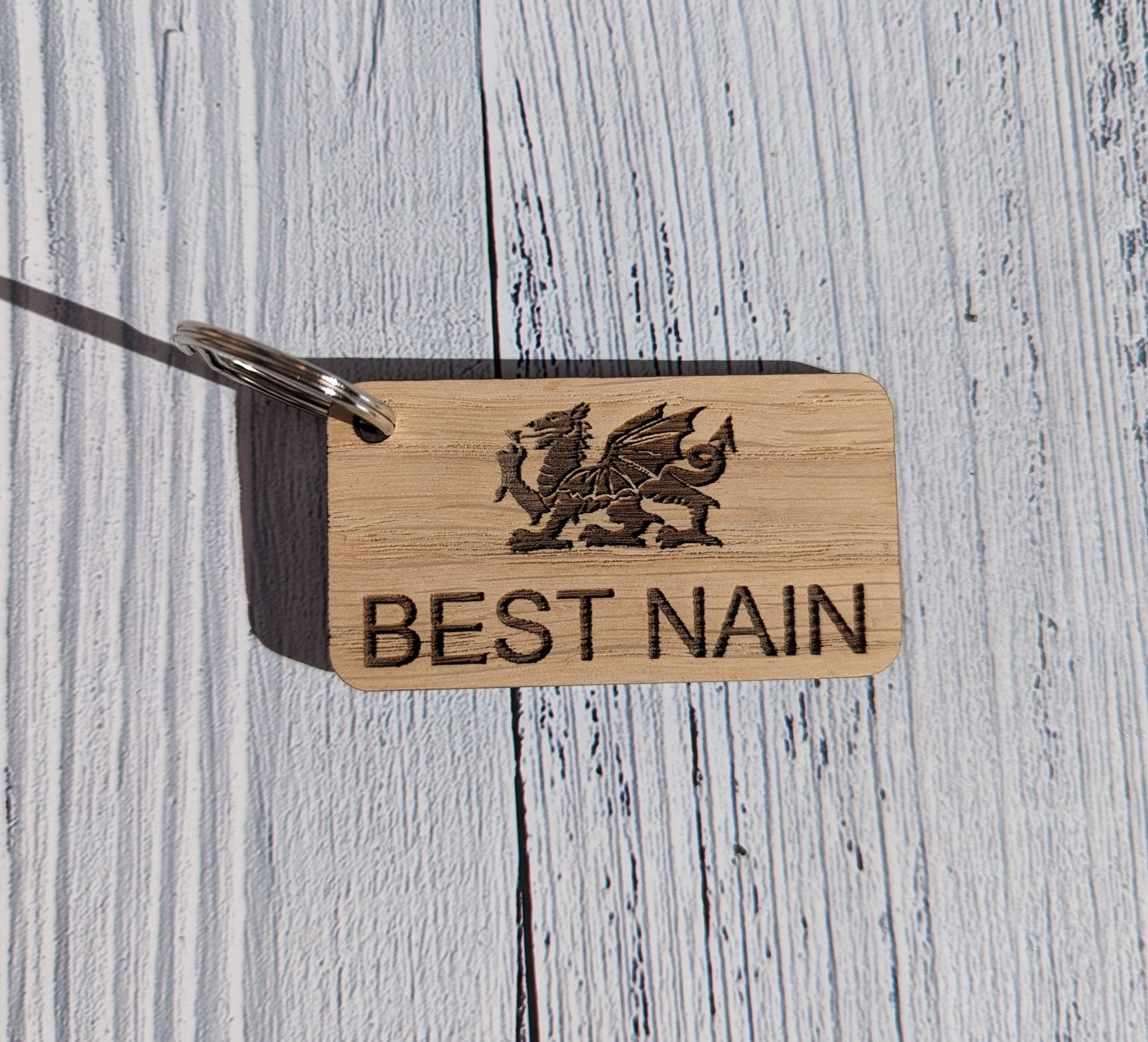 Custom Welsh Keyrings with Dragon & Phrases – CherryGroveCraft