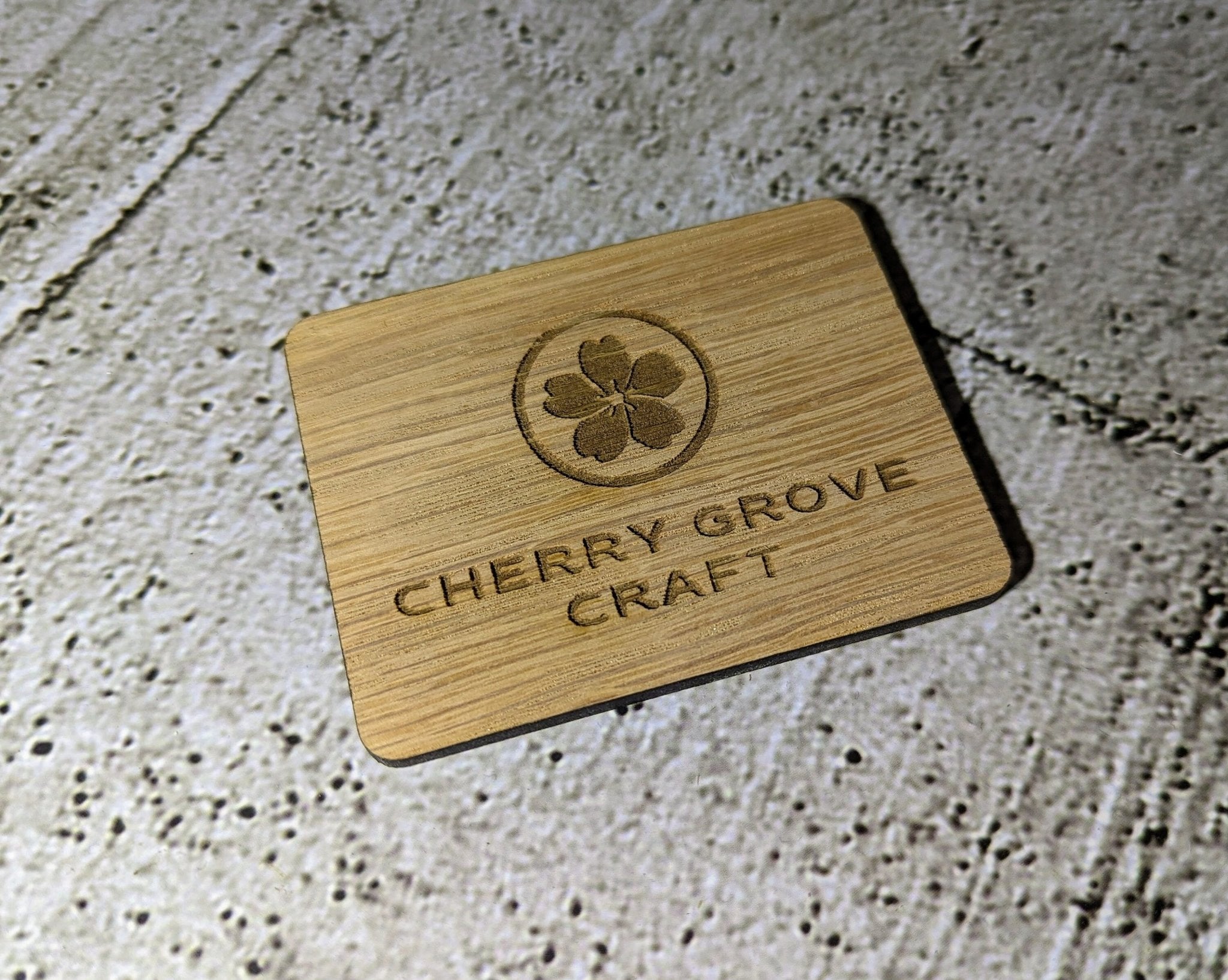 Custom Wooden Fridge Magnets - Engraved Oak Veneer Designs ...