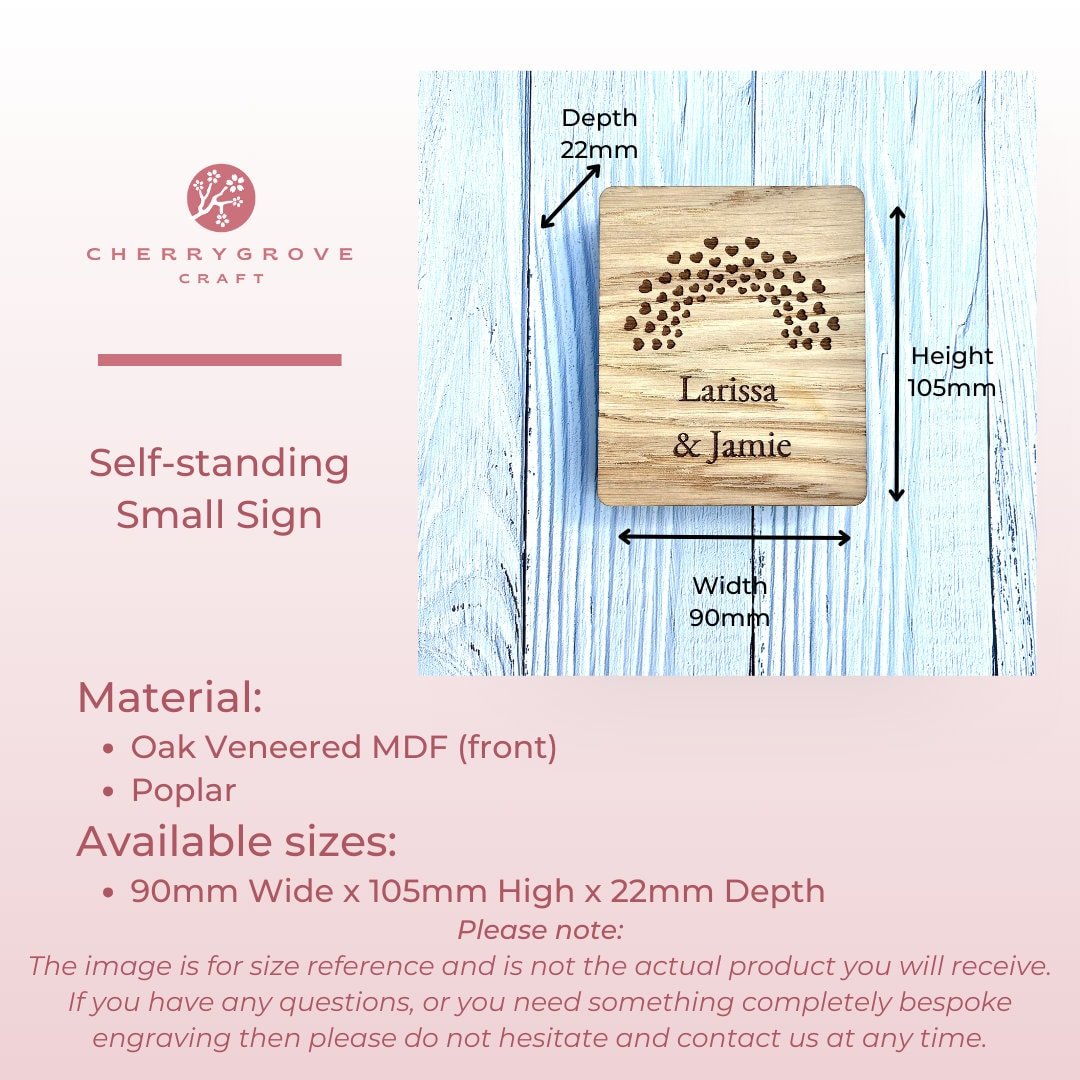 Romantic Self Standing Sign | Small Wooden sign | Anniversary gift ...