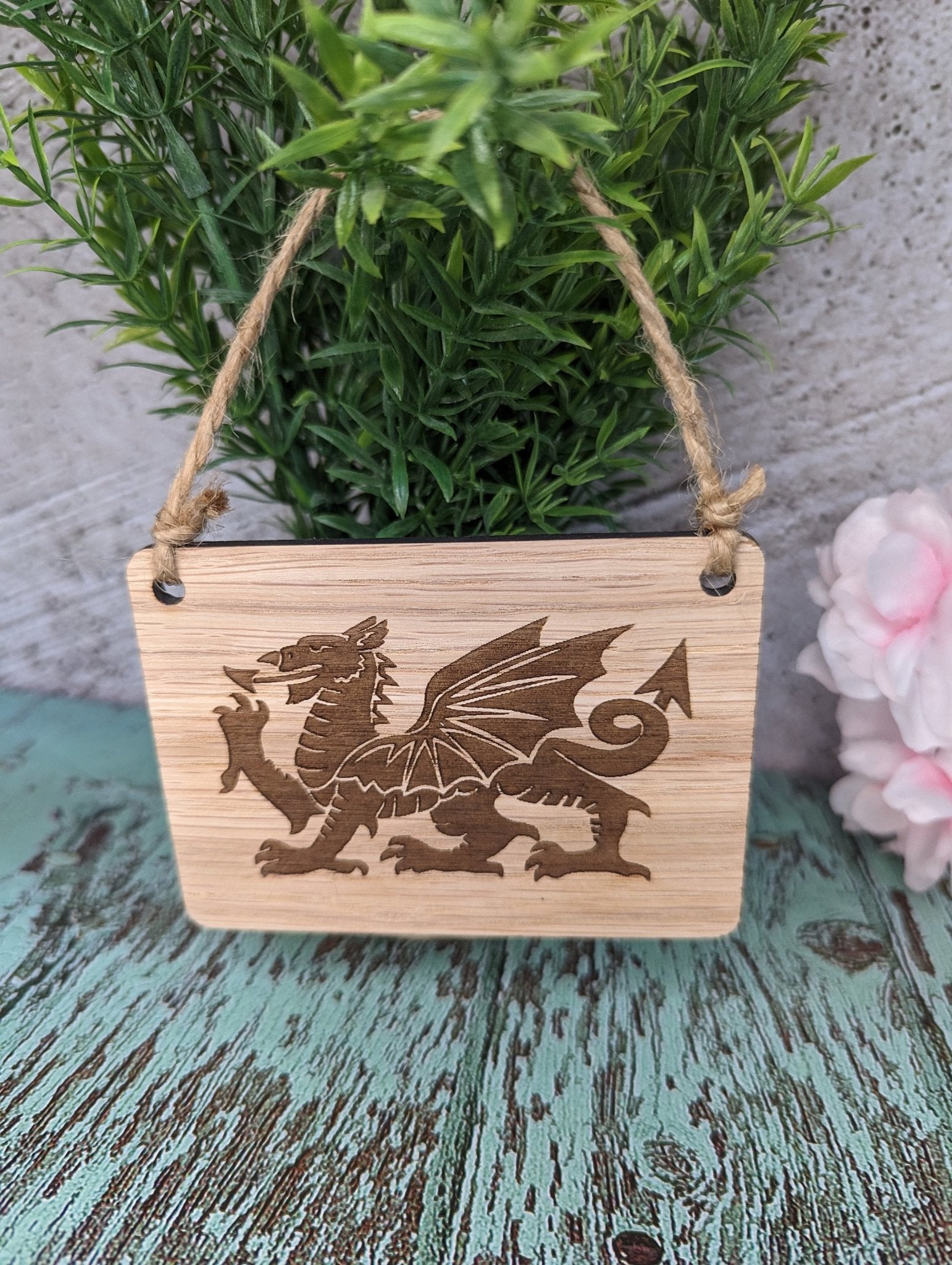 Welsh Dragon Sign | Engraved Welsh Sign | Handcrafted Welsh Wooden Wall ...