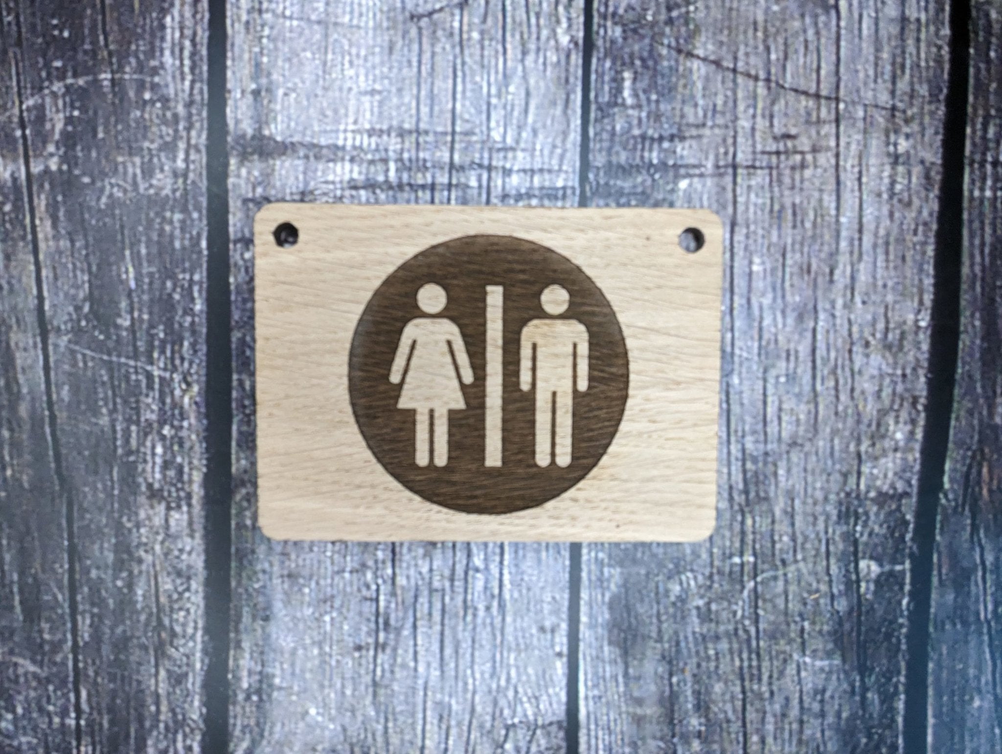 Wooden Toilet Signs - Rustic Bathroom Signage for Hotels, Restaurants ...